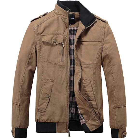 Jackets & Coats | Mens Cotton Stand Collar Windbreaker Jacket | Poshmark